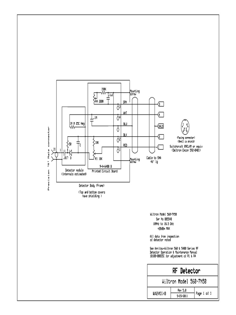 Anritsu Wiltron 560-7n50 RF Detector Schematic | PDF | Electrical Engineering | Electronics