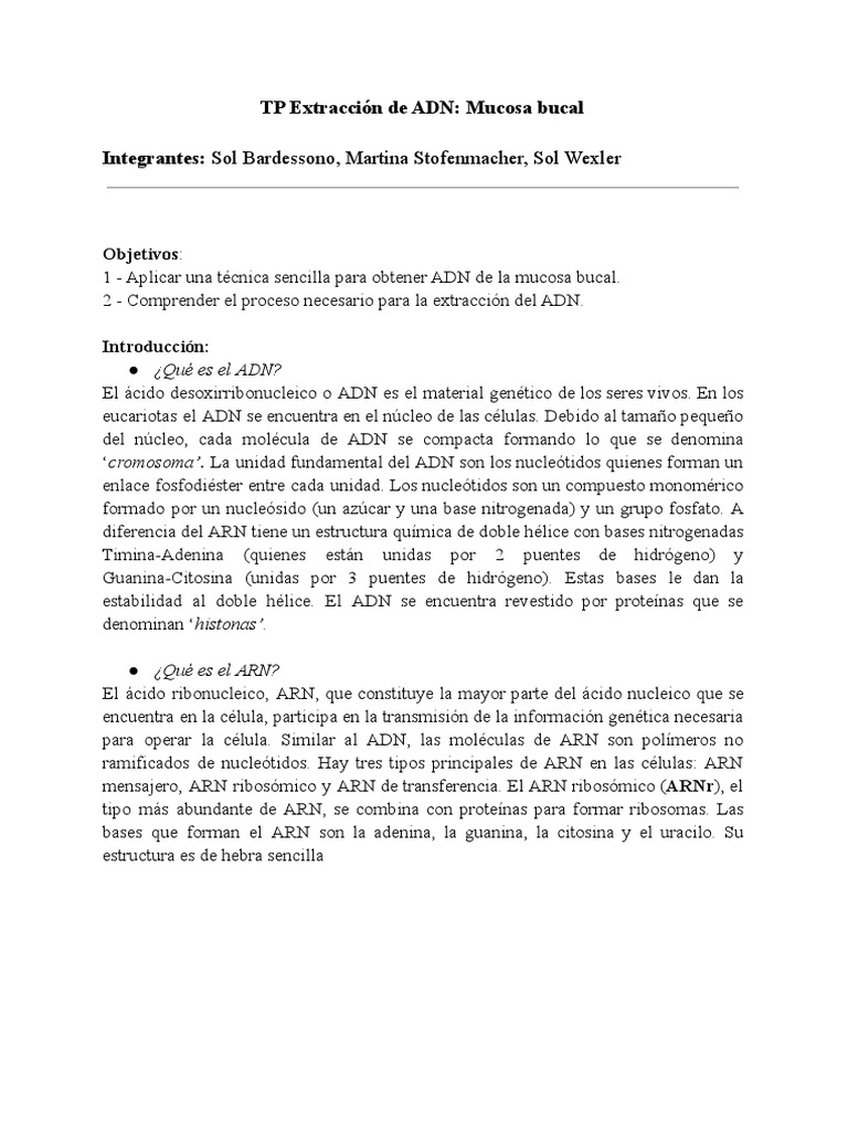 TP Adn | PDF | Rna | Adn