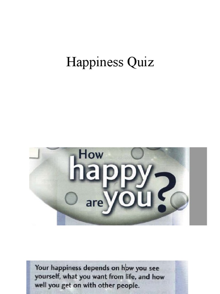 Happiness Quiz | PDF