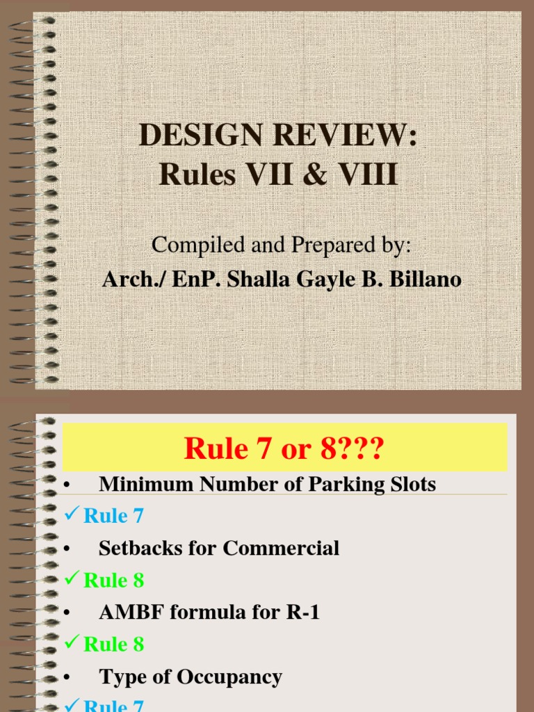 Design Review - Rules 7 & 8 | PDF | Residential Buildings | Real Estate
