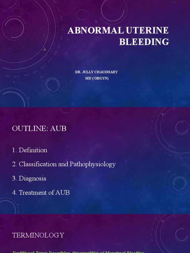 Abnormal Uterine Bleeding (AUB) | PDF | Menstruation | Gynaecology