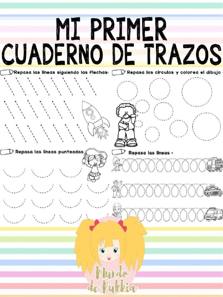 Mi Primer Cuadernito de Trazos Por Mundo de Rukkia | PDF