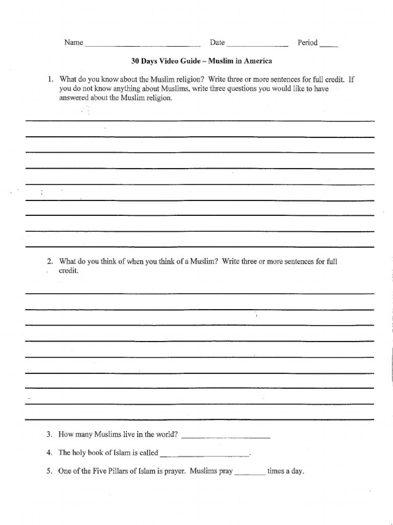 Unit 1_ Day 6 30 Days Muslims in America | PDF