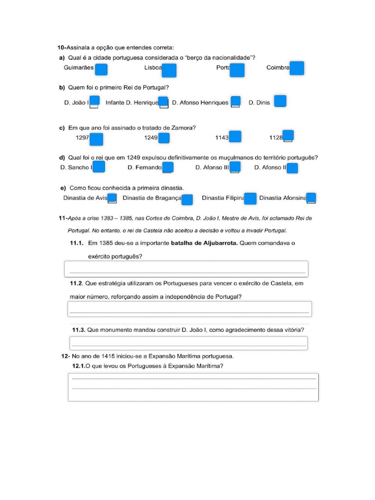 História de Portugal - 4º Ano | PDF