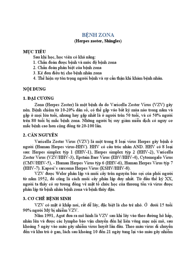 BỆNH ZONA | PDF