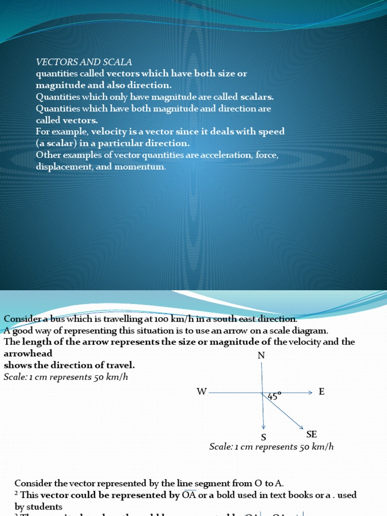 Igcse Vector Notes Pdf Euclidean Vector Velocity