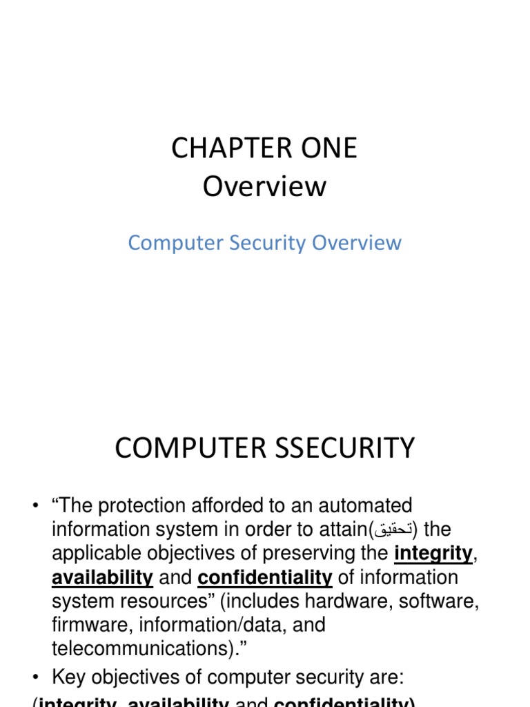 Computer Security Overview | PDF | Information Security | Threat (Computer)