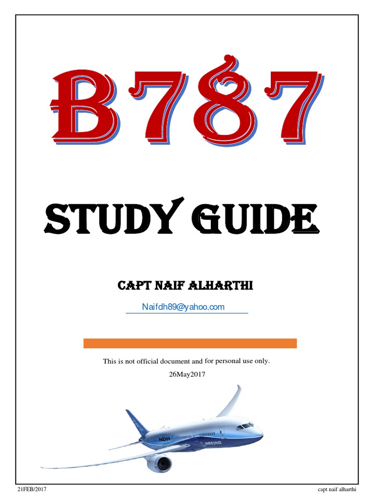 b787 Study Guide 26may2017 | PDF | Aircraft Flight Control System ...