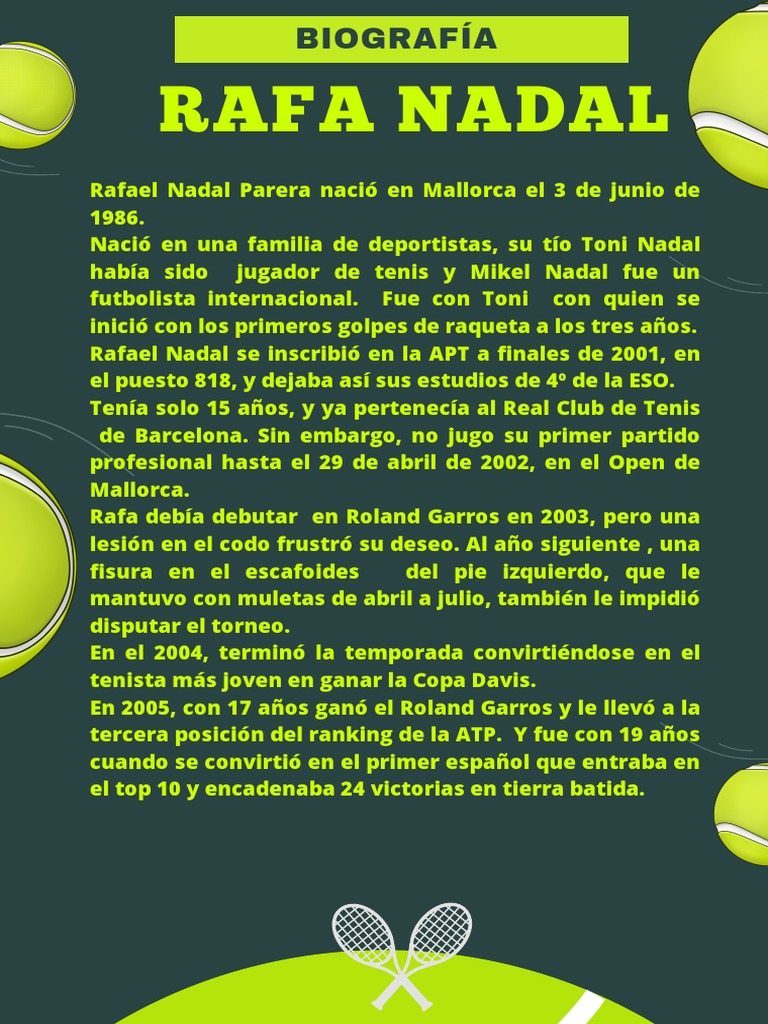 Biografia Rafa Nad | PDF | Deportes