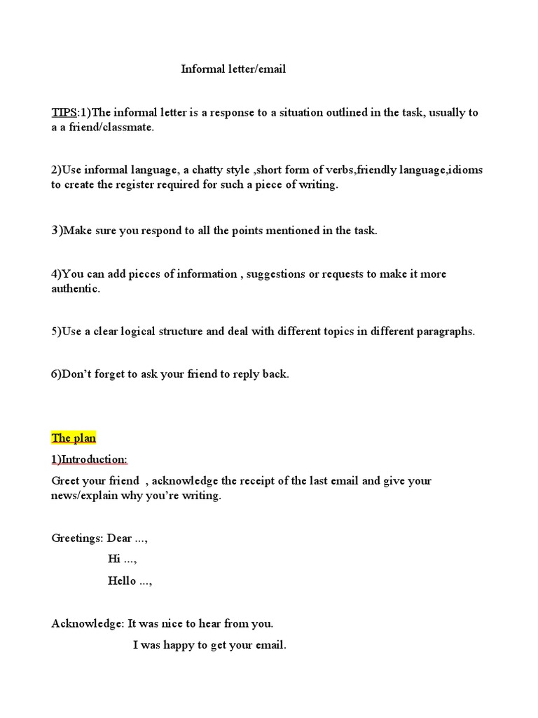 Informal Letter | PDF