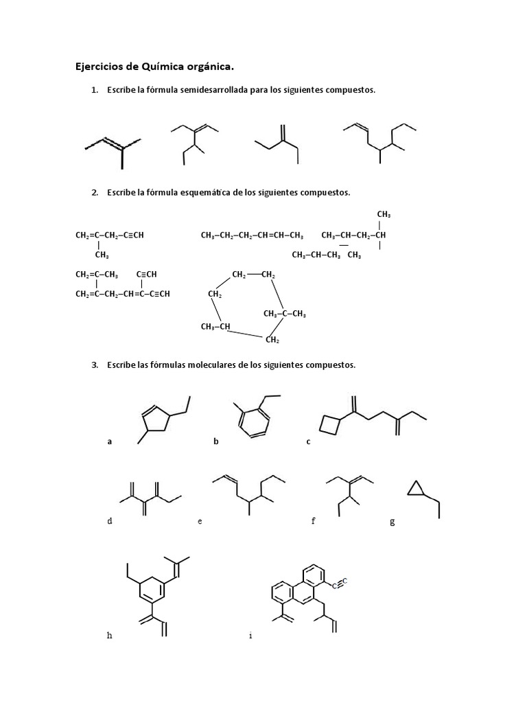 Ejercicios de Química Orgánica | PDF