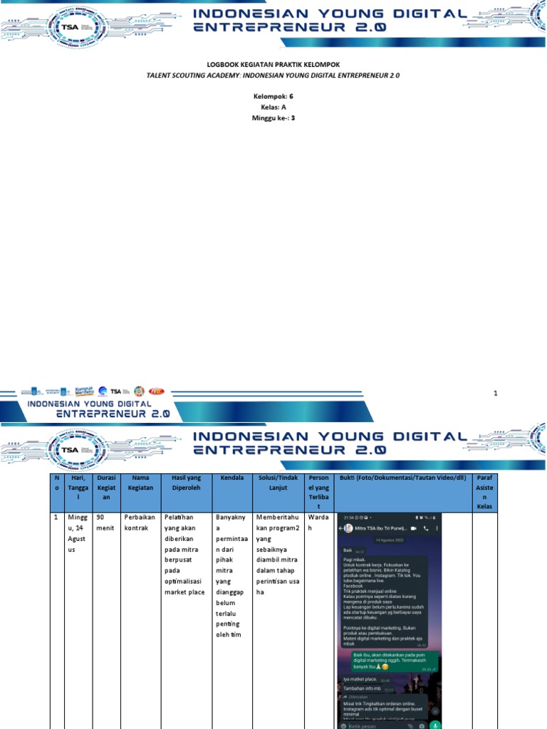 Logbook TSA - Week 3 - Group 6A | PDF