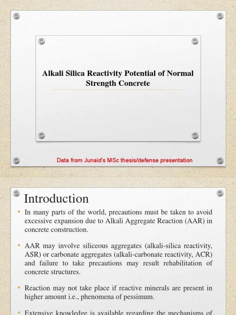ASR Presentation | PDF | Concrete | Minerals