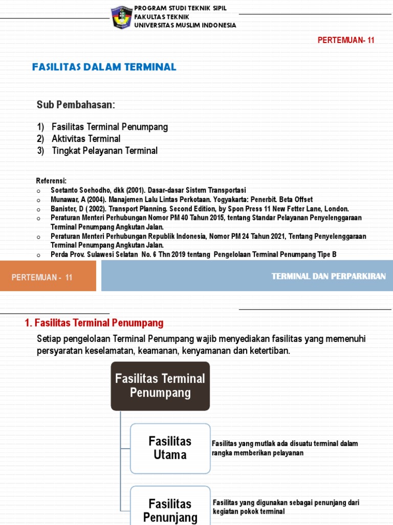 Fasilitas Utama dan Penunjang Terminal | PDF | Bisnis | Teknologi ...
