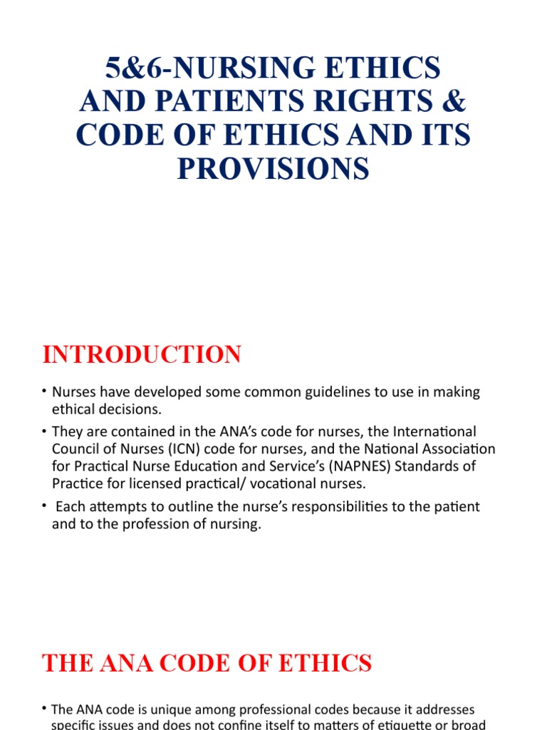 5 Nursing Etrhics and Patients Rights | PDF | Nursing | Health Care