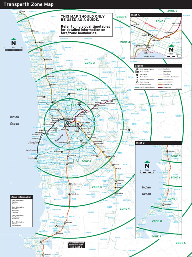 Transperth Zone Map | PDF | Public Transport | Transport