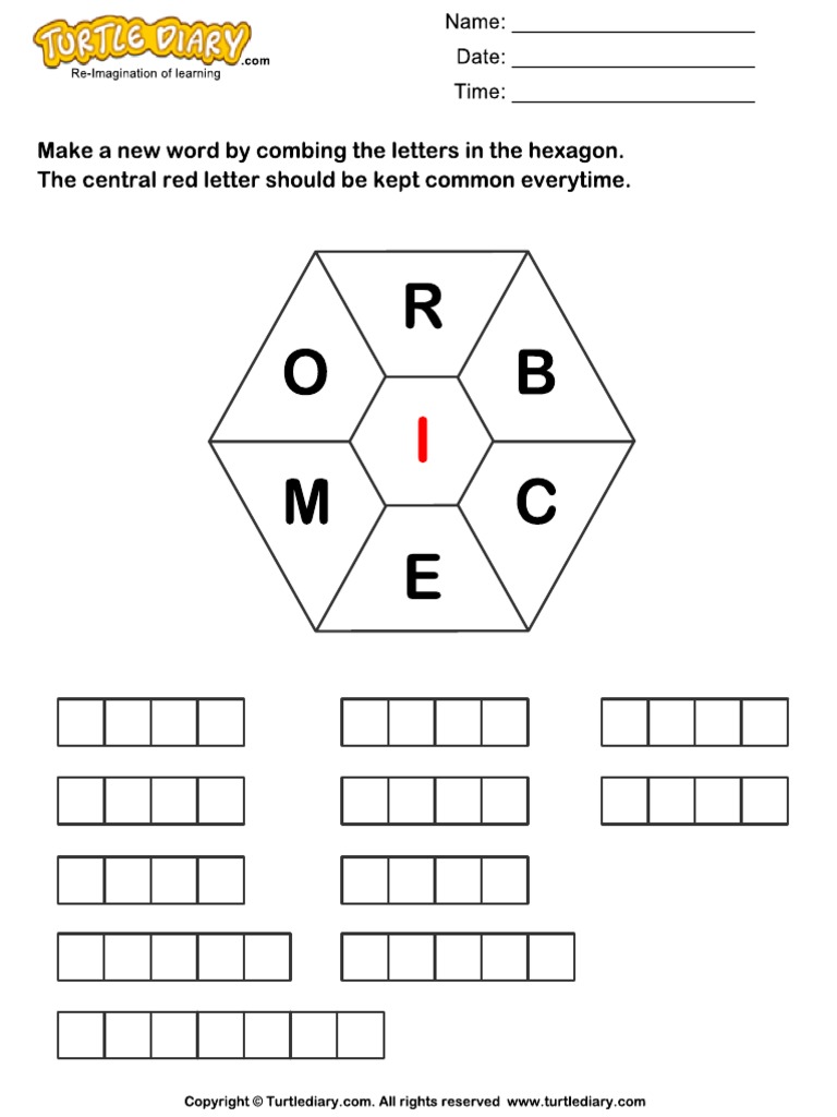Make Words Using Letters R B C e M o I | PDF
