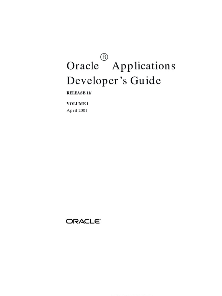 115devg - Oracle Applications Developer Guide | PDF | Business