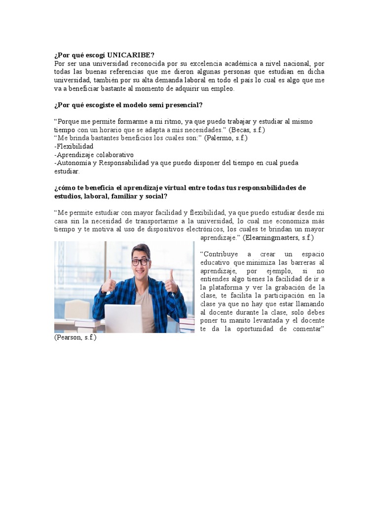 Por Qué Escogí UNICARIBE | PDF