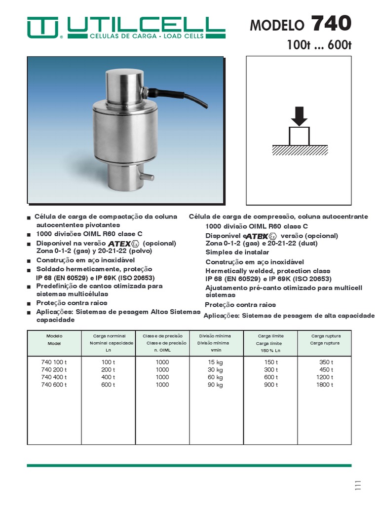 Port DS M740-100-600t Utilcell | PDF | Engenharia Elétrica | Física Aplicada e Interdisciplinar