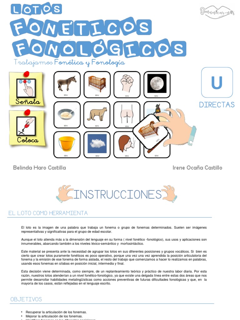 Loto Fonético U Directas | PDF | Fonética | Fonema