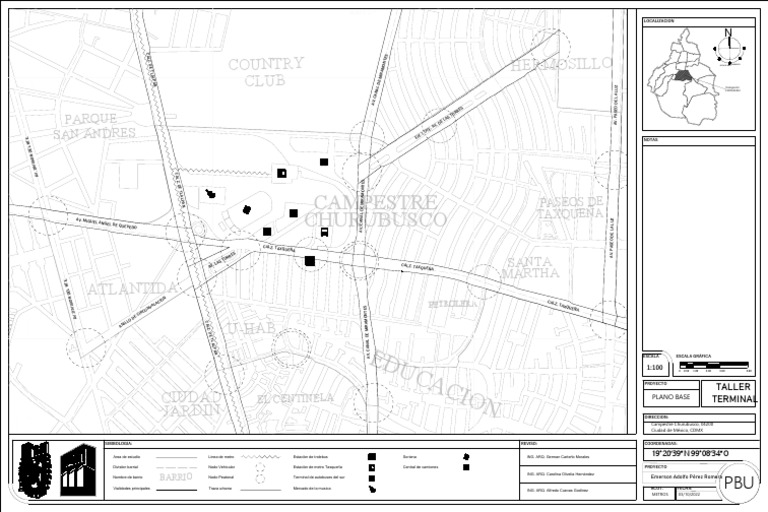 Plano de Asoleamiento en Coyoacán | PDF | Autobús | Transporte de tierra