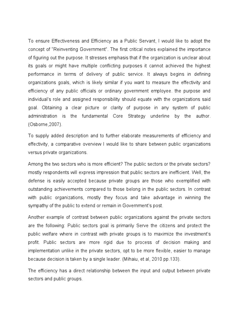 Measuring Public Sector Efficiency | PDF | Efficiency | Good Governance