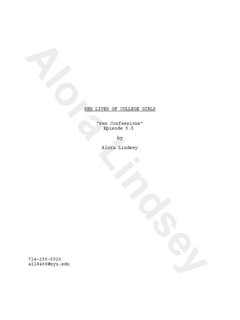 Sex Lives of College Girls Spec (ALORA LINDSEY) | PDF