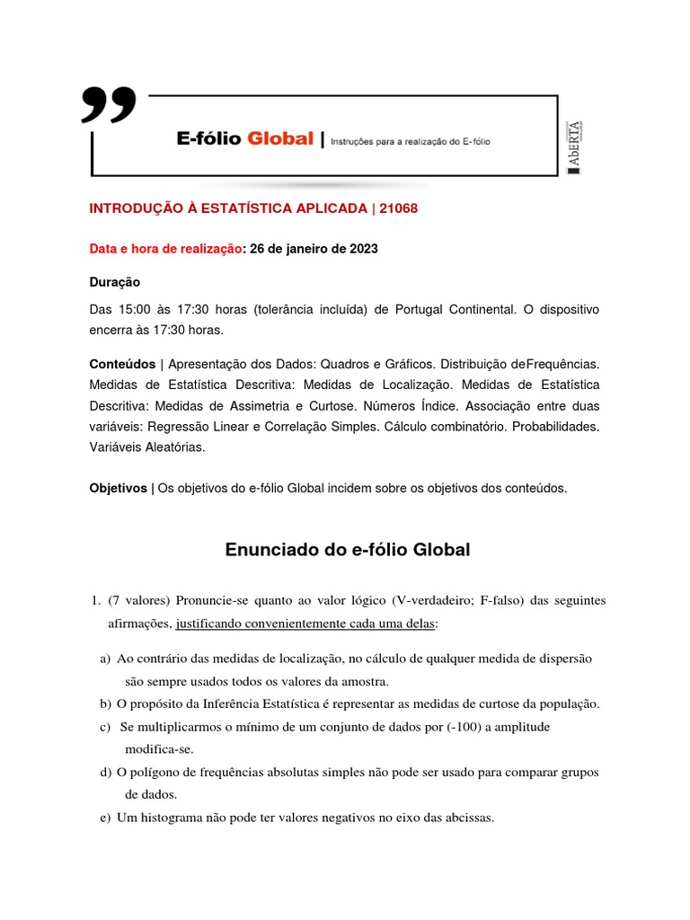 Introdução à Estatística Aplicada | Análise de Dados | PDF | Dados ...