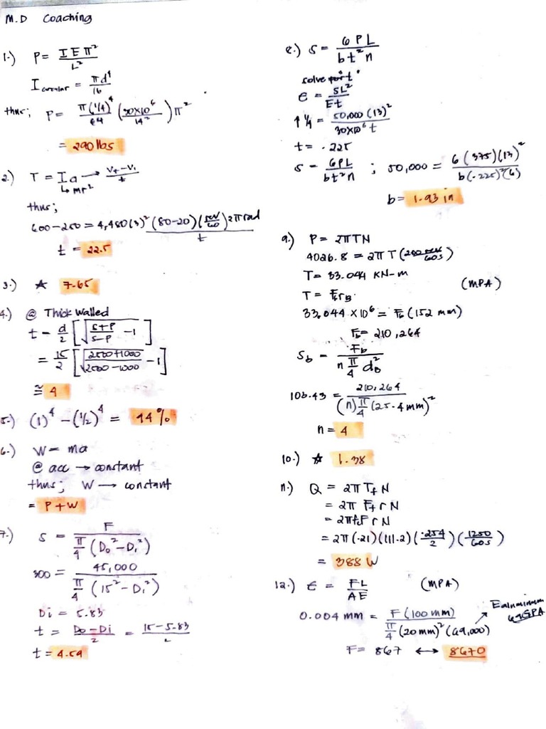 Answerkey - Final Coaching - MD | PDF