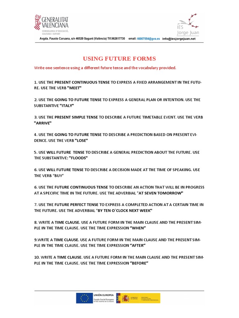 Mastering Future Tenses: A Guide to Expressing Actions and Events in ...