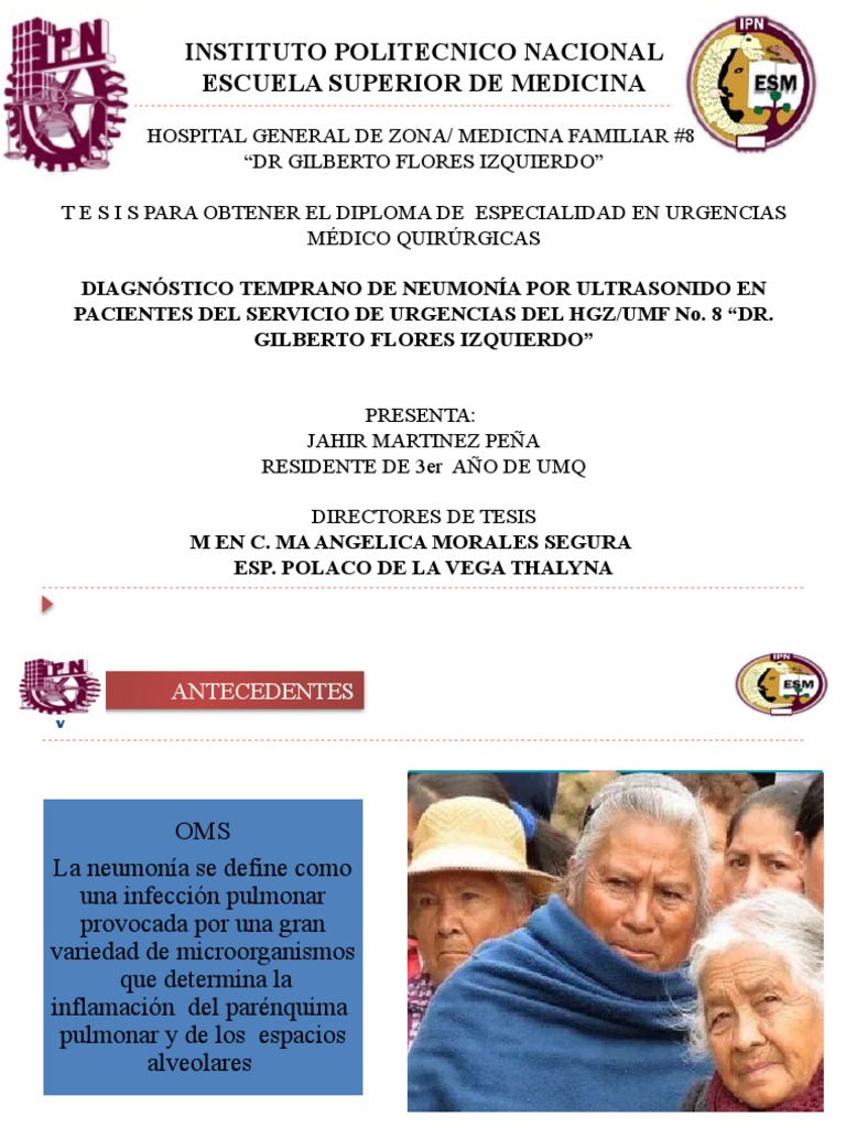 Instituto Politecnico Nacional Escuela Superior de Medicina | PDF | Neumonía | Estadísticas