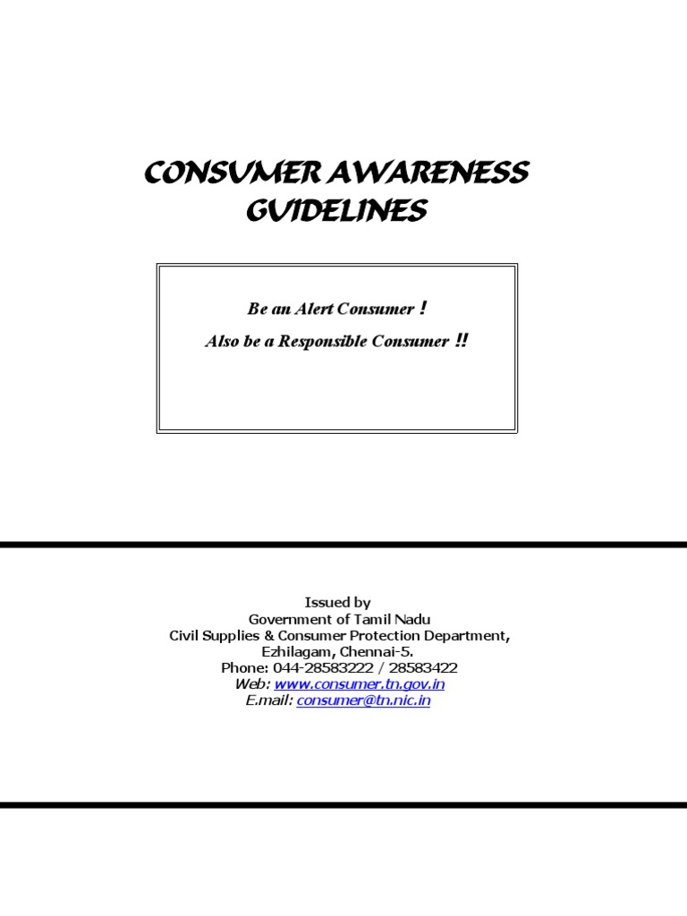 Consumer Awareness Pamphlet | Consumer Protection | Shelf Life