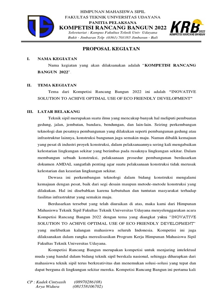 Proposal KRB 2022 | PDF