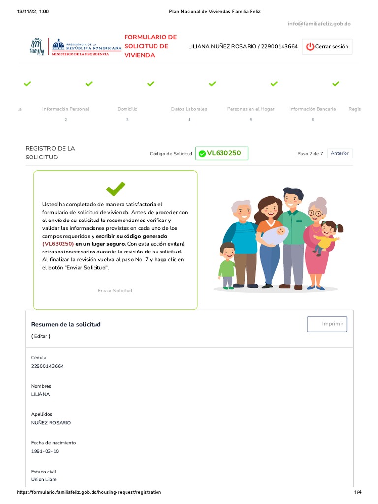 Plan Nacional de Viviendas Familia Feliz | PDF