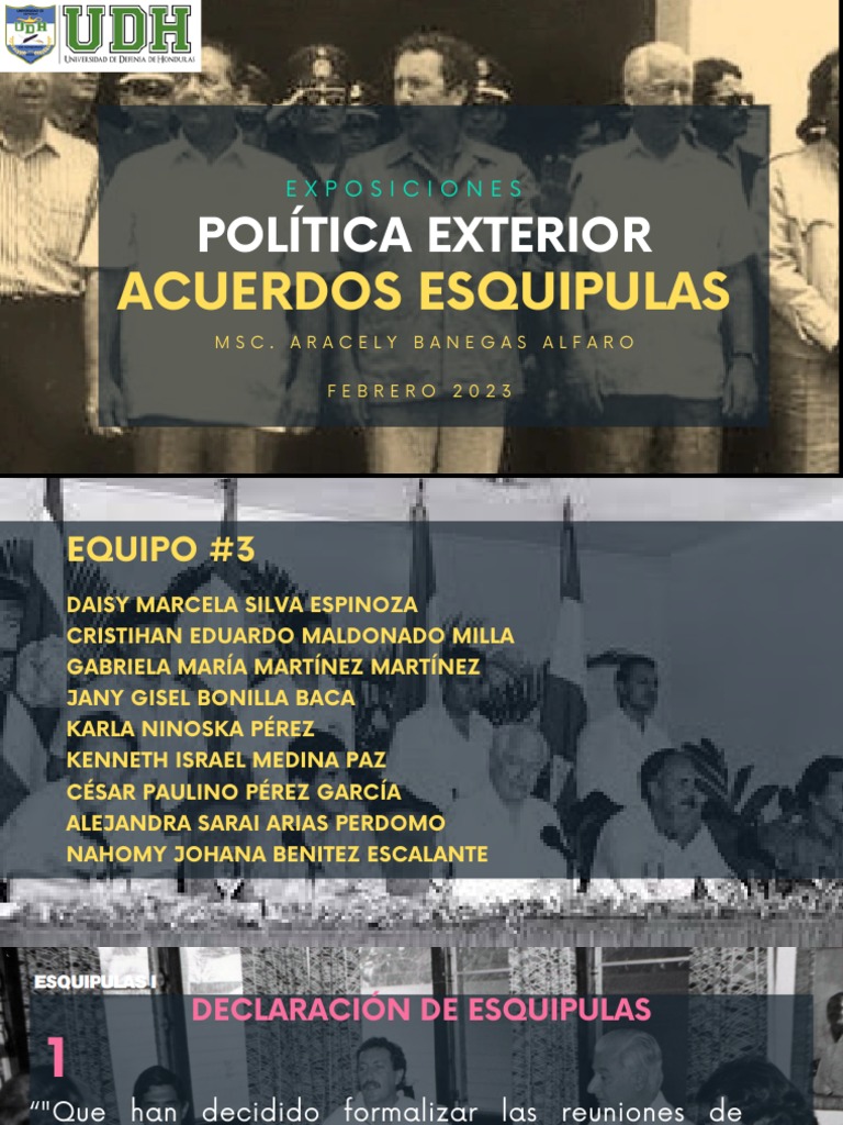 Acuerdo Esquipulas I y II Presentación | PDF | Democracia | Ideologías ...
