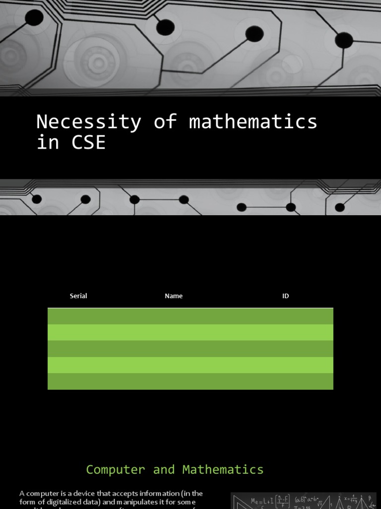 Importance of Mathematics in CSE | PDF | Computer Network | Computing