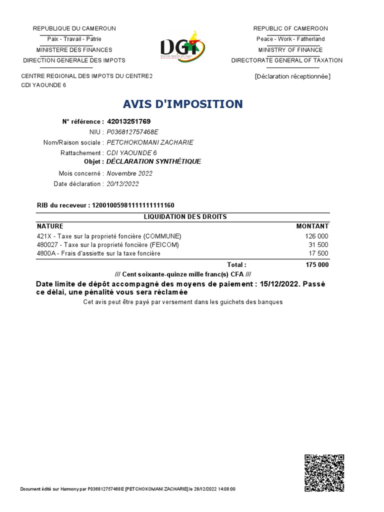 Avis Imposition | PDF
