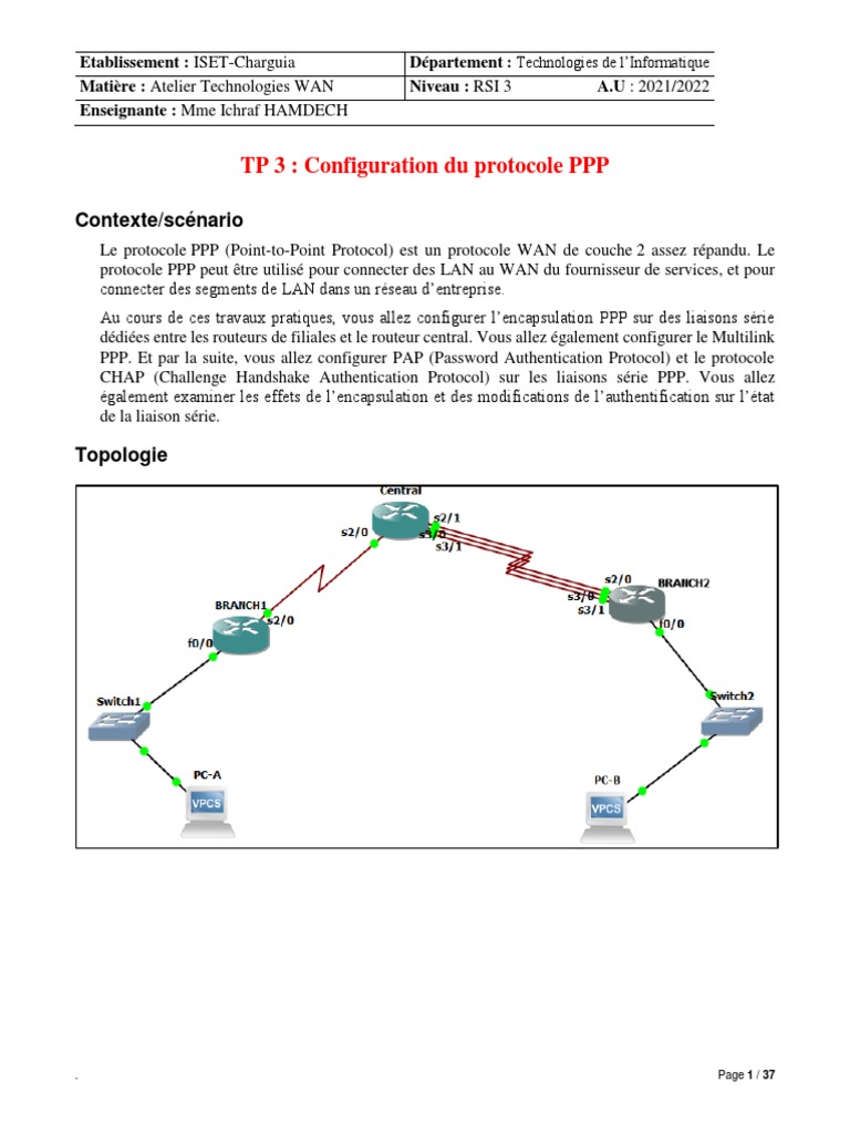 Correction TP3 PPP-1 | PDF | Protocoles Internet | Adresse IP