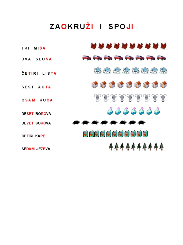 Vježba - Spoji I Oboji | PDF