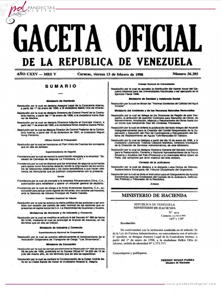 Gaceta Oficial | PDF