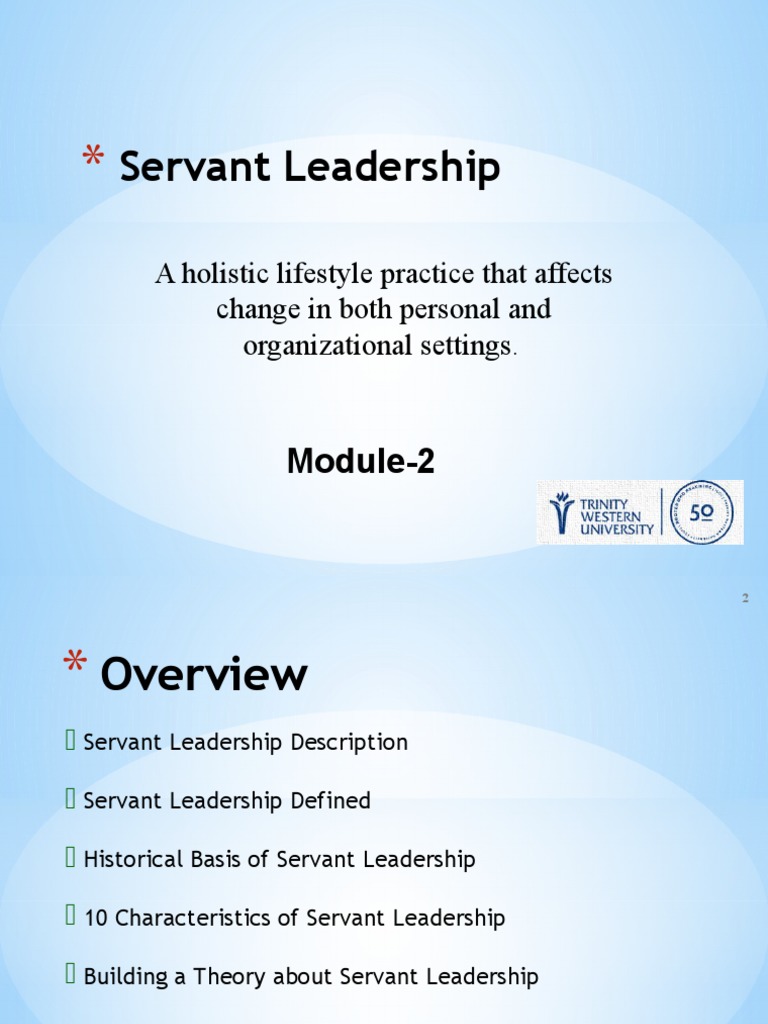 Module 2 - Servant Leadership | PDF | Servant Leadership | Leadership