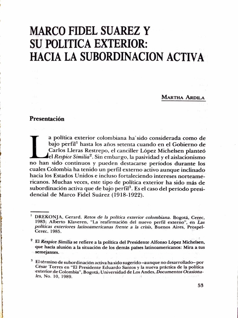 1990 M Ardila Marco-Fidel-Suarez | PDF | Colombia | Gran depresion