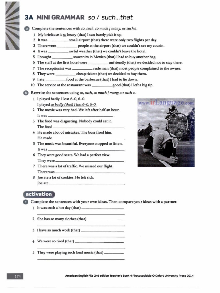 MINI GRAMMAR So I Such... That | PDF