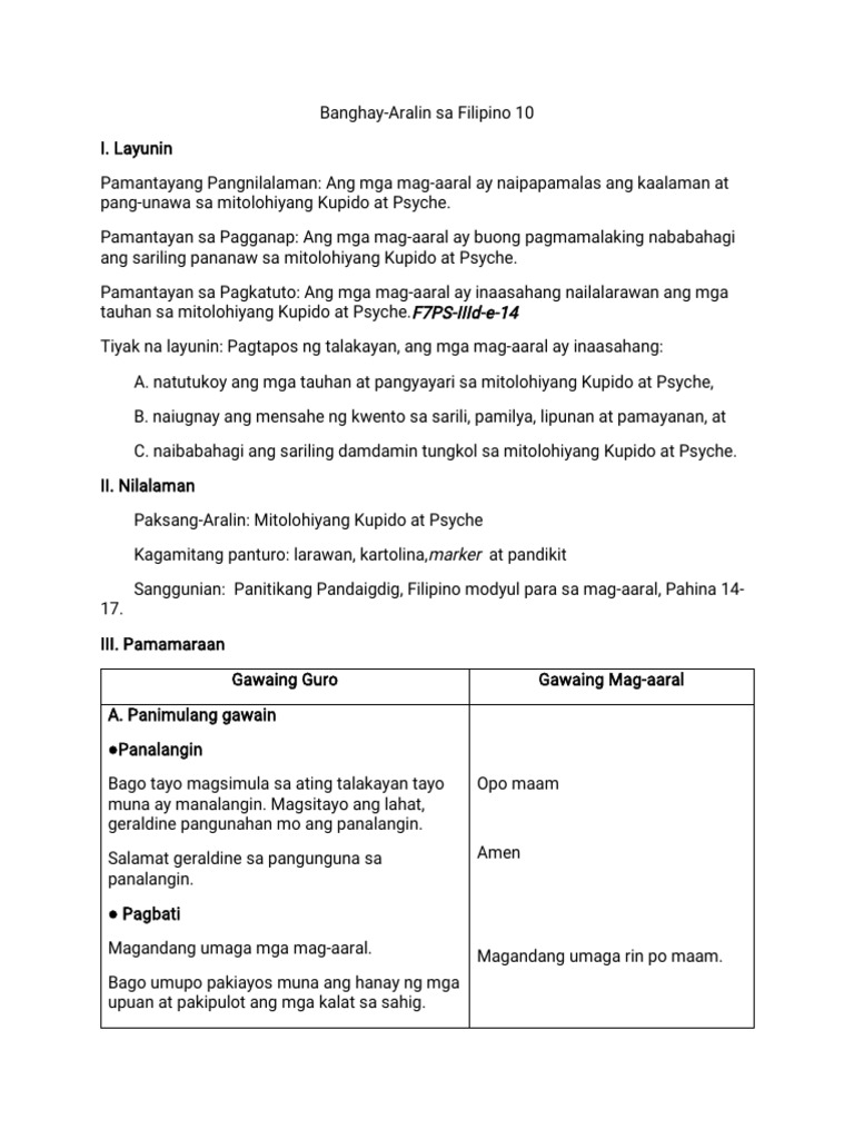 Pre-Demo Lesson Plan G-10WPS-Office | PDF