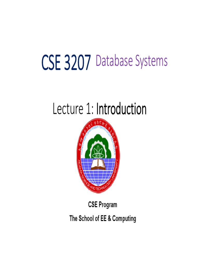 Lecture 1 Pdf Pdf Databases Relational Database