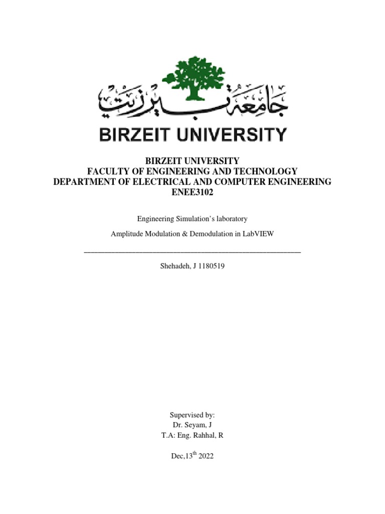 LabView Experiment Report | PDF | Modulation | Information And ...