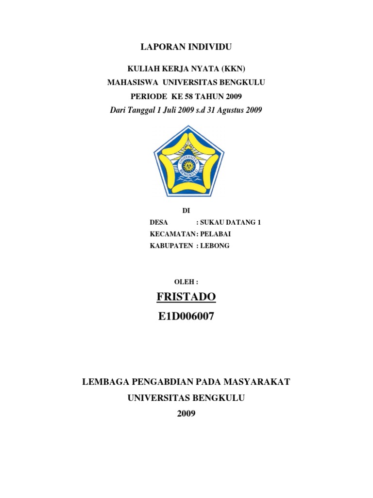 Laporan KKN Individu | PDF | Teknologi & Rekayasa