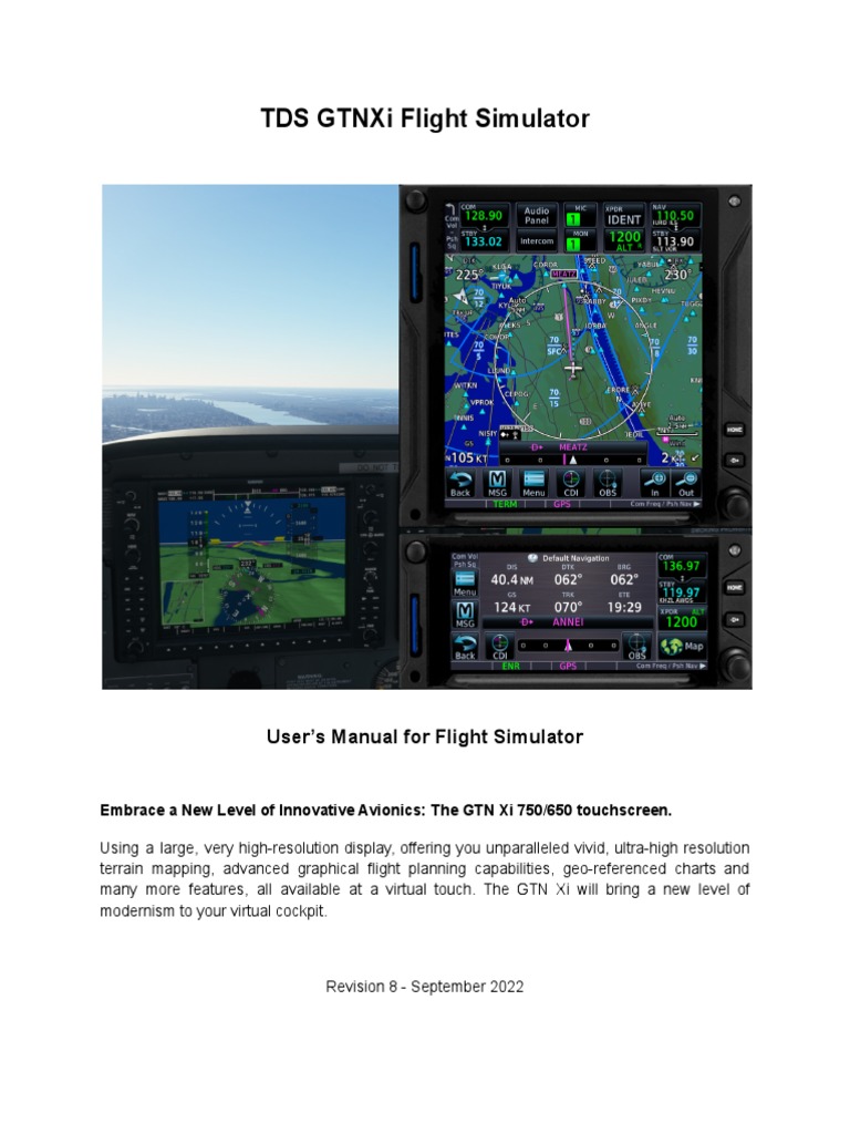 TDSGTNXi Flight Sim Manual | PDF | Window (Computing) | Microsoft Windows