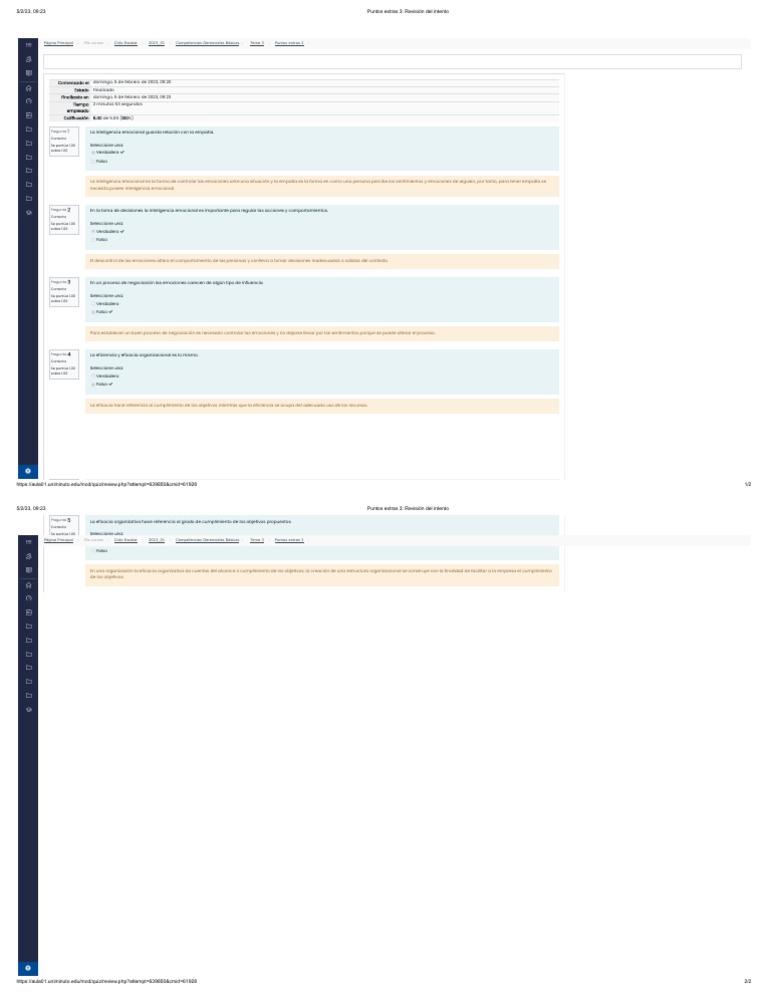Puntos Extras Sem3 - Competencias Gerenciales Basicas 1 | PDF | Las emociones | Inteligencia ...